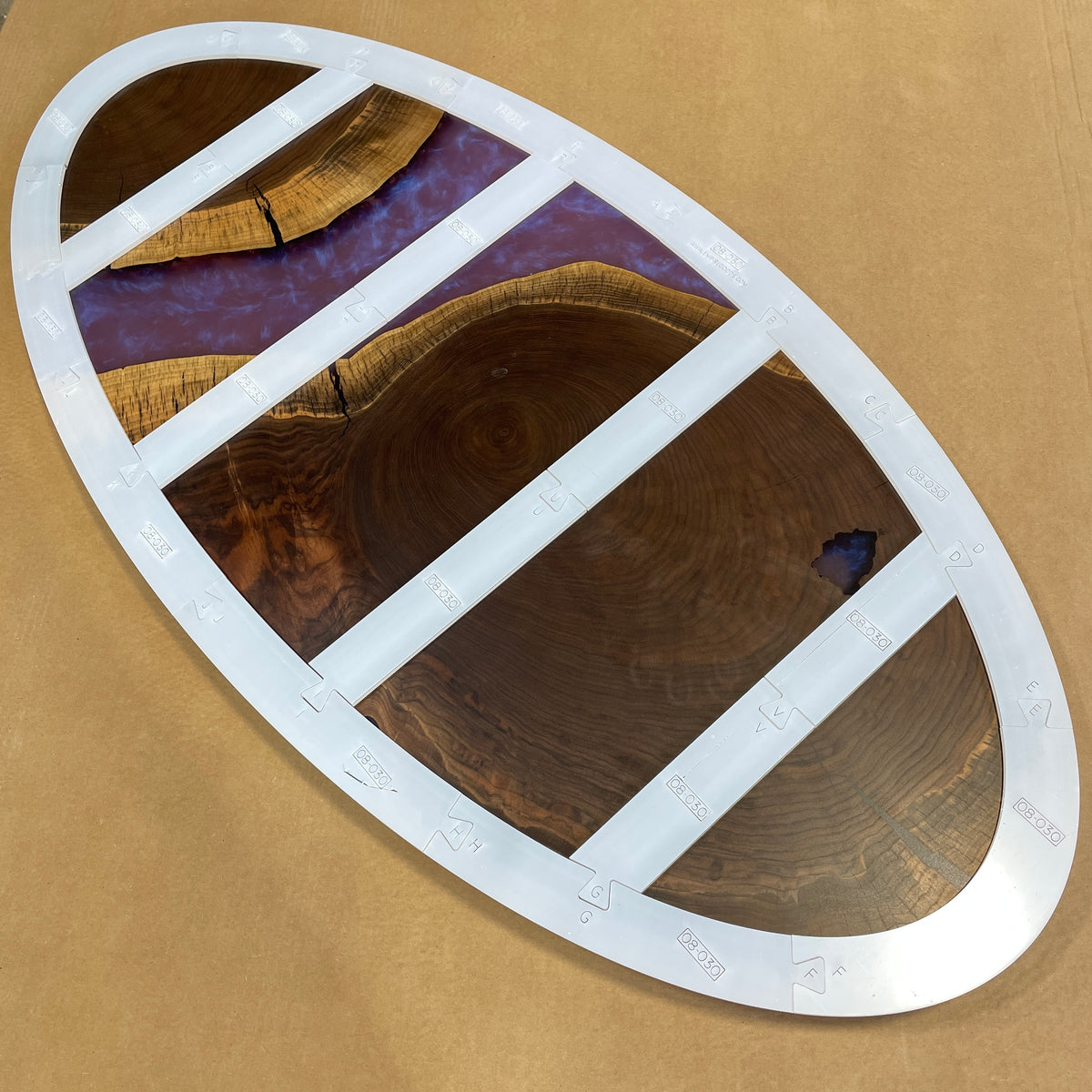 Oval Coffee Table Router Template (Clear Acrylic) — Jeff Mack Supply