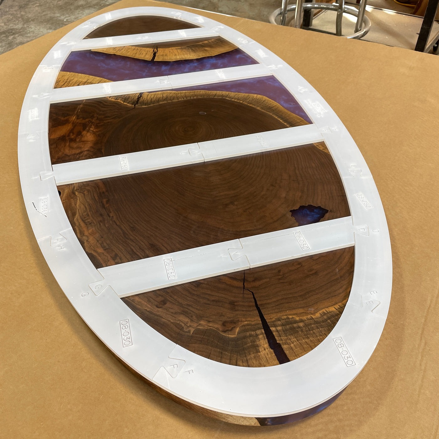 Oval Coffee Table Router Template (Clear Acrylic) — Jeff Mack Supply