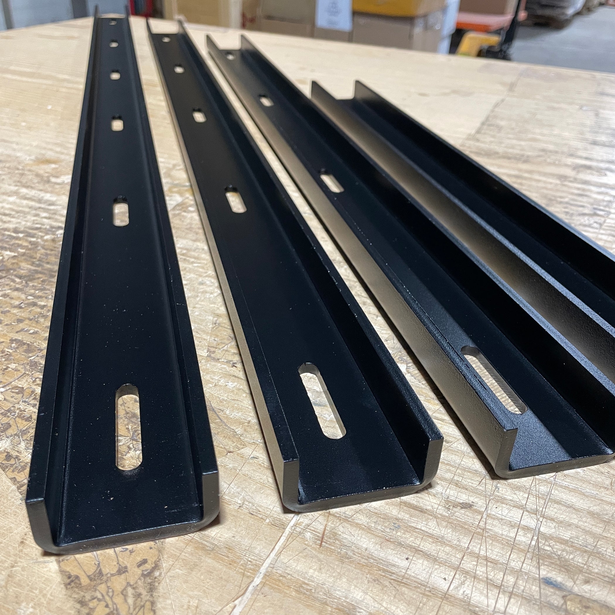 Steel C-Channel Table Top Supports & Stiffeners for Wood Slabs | Jeff ...