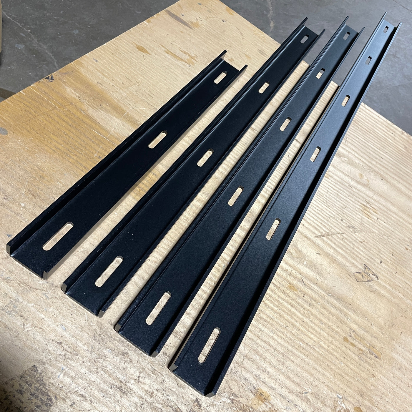 Steel C-Channel Table Top Supports & Stiffeners for Wood Slabs | Jeff ...