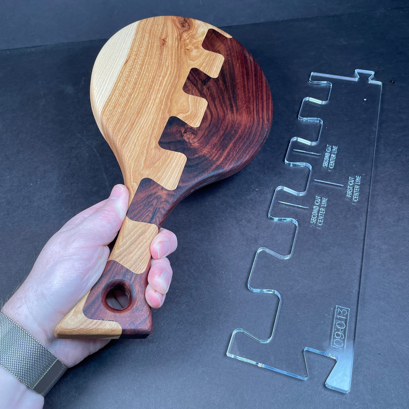 Dovetail Stitch Router Template (Clear Acrylic) — Jeff Mack Supply