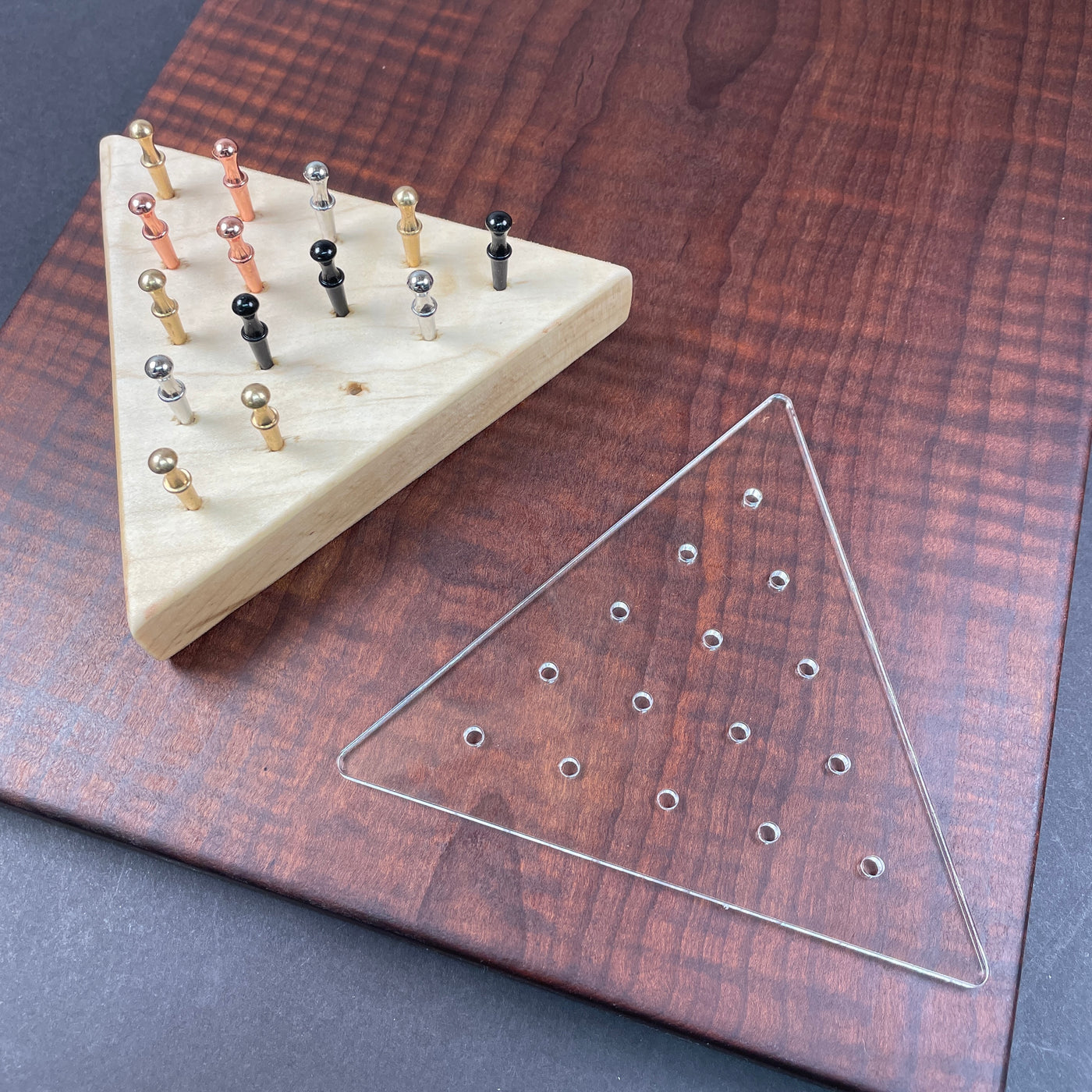 Triangle Solitaire Template for Woodworking | Clear Acrylic Game Board ...